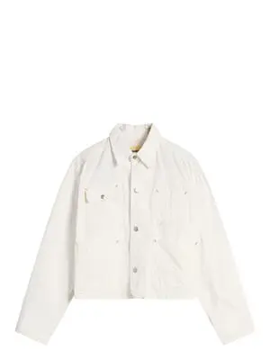 BEAMS Short Denim Jacket - Off White