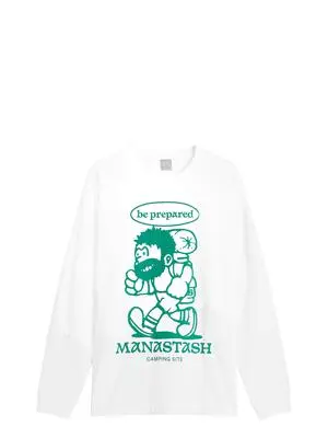 MANASTASH Long Sleeve Be Prepared T-shirt - White