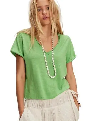 Free People We The Free Take 2 Tee Vibrant Green
