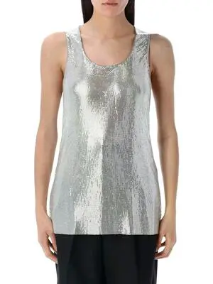 Junya Watanabe Sequin-embellished Tank Top - Silver