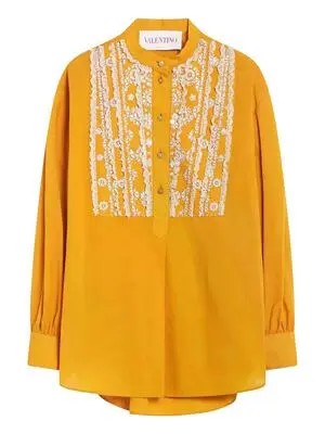 Valentino Garavani Lace-embellished Shirt - Yellow