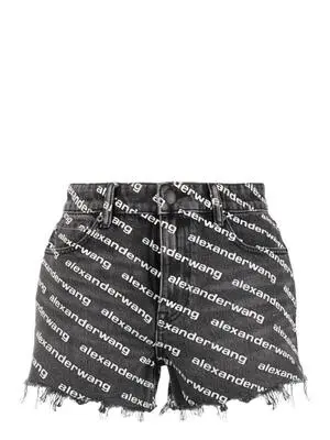 Alexander Wang Bite Denim Shorts - Grey Aged/white