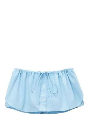 Alexander Wang Hotfix Drawstring Mini Skort - Chambray Blue