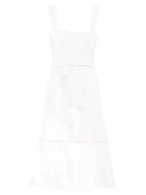 MARINE SERRE Regenerated Midi Dress - White