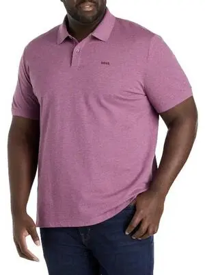 B+T ESSENTIALS FIT BY DXL Big & Tall Pallas Polo Shirt - Lt Pastel Purple