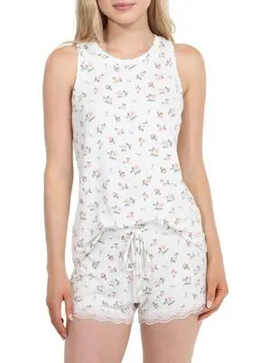 Honeydew Intimates All American Pajama Set - Ivory Rosebuds