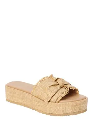 Matisse Sunda Platform Slides - Tan