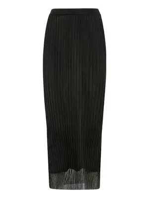 Sportmax Pleated Midi Skirt - Black
