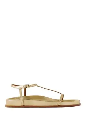 EMME PARSONS Aya Metallic Leather Sandals - Gold