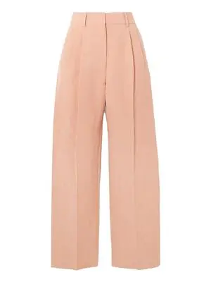 BLAZÉ MILANO BLAZÉ Milano Flica Fox Silk And Linen-blend Pants