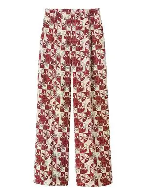 La DoubleJ Wide-leg Trousers - Red