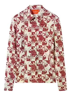 La DoubleJ Geometric-print Shirt - Red