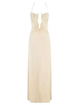 Erika Cavallini Cut-out Maxi Dress - Neutrals