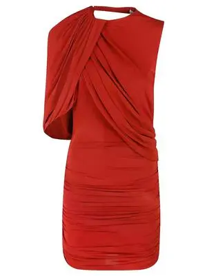 Magda Butrym Drape-detail Mini Dress - Red