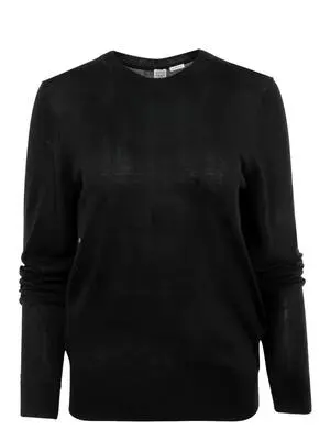 TOTEME Crew-neck Long-sleeve Sweater - Black