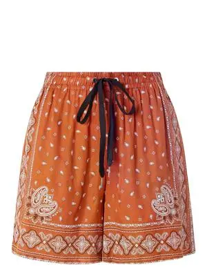 Pinko Bandana-print Shorts - Brown