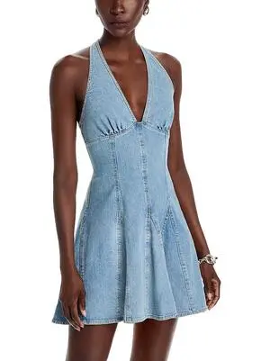 Steve Madden Malia Denim Mini Dress - Medium Blue