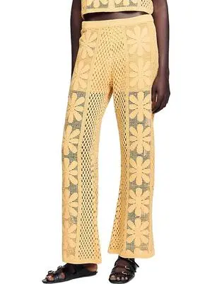 Sandro Crochet Pants - Yellow