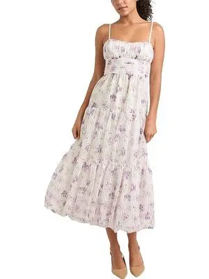 Cinq À Sept Joie Tossed Poppies Sleeveless Midi Dress - Ivory Multi