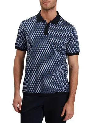 Ted Baker London Hamishs Jacquard Polo - Navy