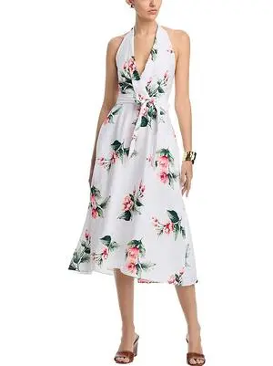 Tommy Bahama Florentina Flourish Halter Midi Dress - White