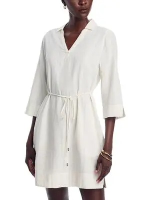 Tommy Bahama Palm View Linen Shift Dress - White