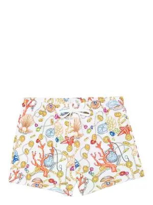 Moschino Printed Swim Shorts - White
