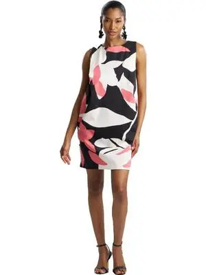 Natori Nishi Shift Dress - Pink/black
