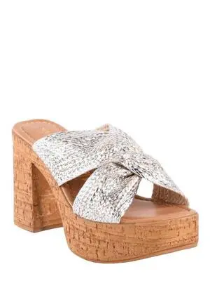 Seychelles Adorned Platform Sandals - Silver