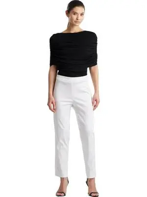 Natori Cotton Chino Tapered Pant - White