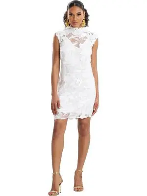 Natori Nishi Lace Sheath Dress - White