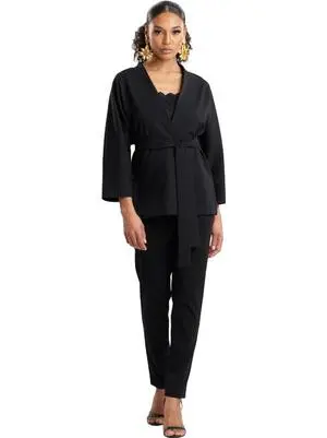 Natori Knit Kimono Jacket - Black