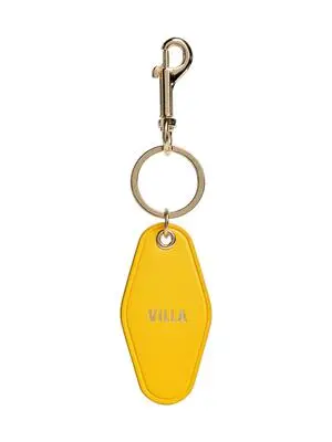 Harrods Leather Villa Keyring - Yellow