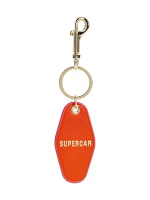 Harrods Leather Supercar Keyring - Red