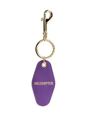 Harrods Leather Helicopter Tag Keyring - Purple