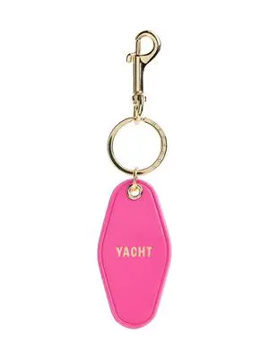 Harrods Leather Yacht Tag Keyring - Pink