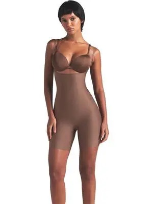 SKIMS Body Core Sculpt Open Bust Mid Thigh Bodysuit - Jasper