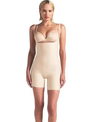 SKIMS Body Core Sculpt Open Bust Mid Thigh Bodysuit - Sand