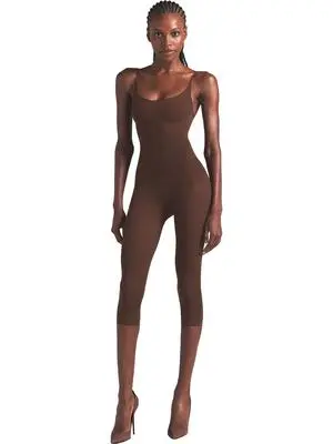 SKIMS Sheer Seamless Catsuit - Cocoa