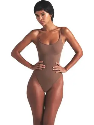 SKIMS SKIMS Sheer Seamless Thong Bodysuit Jasper