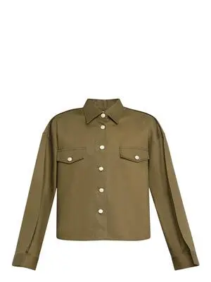 ANONLYCHILD Burns Oversized Button Down Shirt - Olive Green