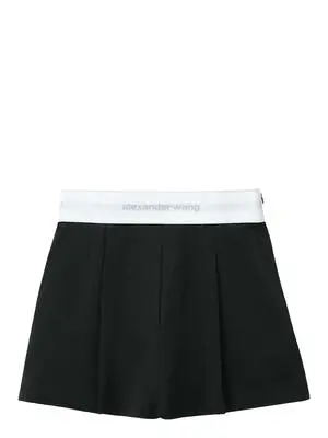 Alexander Wang High Waisted Pleated Short - Black