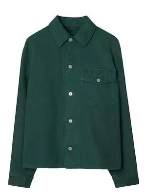 Burberry Embroidered Ekd Casual Overshirt - Feather