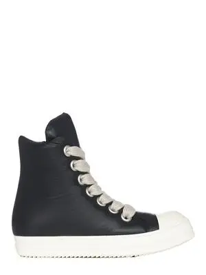 Rick Owens Hollywood Jumbo Lace High Sneakers - Black/milk