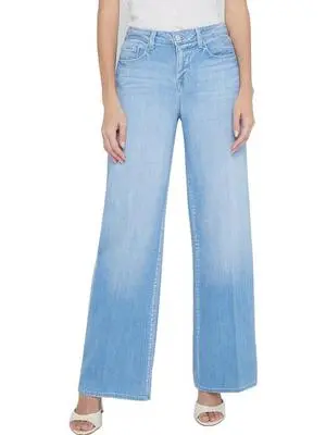 L'Agence Alicent High-Waist Wide-Leg Jeans Bayview