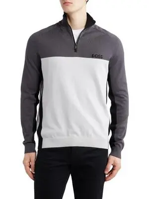BOSS Hydro-x Water-repellent Golf Pullover - Light Grey