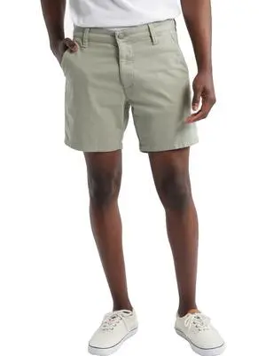 MAVI Nate Flat Front Stretch Twill Shorts - Pistachio Athletic