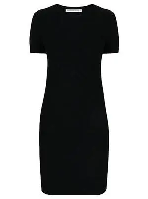 Alexander Wang Crew Neck Short Sleeve Dress - Black