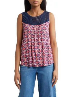 Loveappella Swing Tank Top - Fuchsia Multi