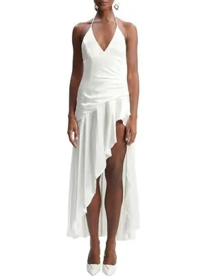Bardot Sorella Jersey Halter Dress - Orchid White